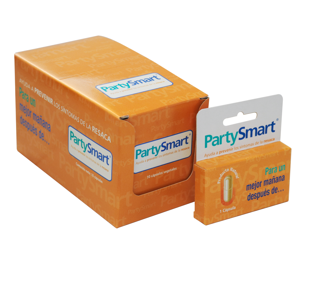 PARTY SMART – CAJA X 10 CÁPSULAS VEGETALES – Yauvana